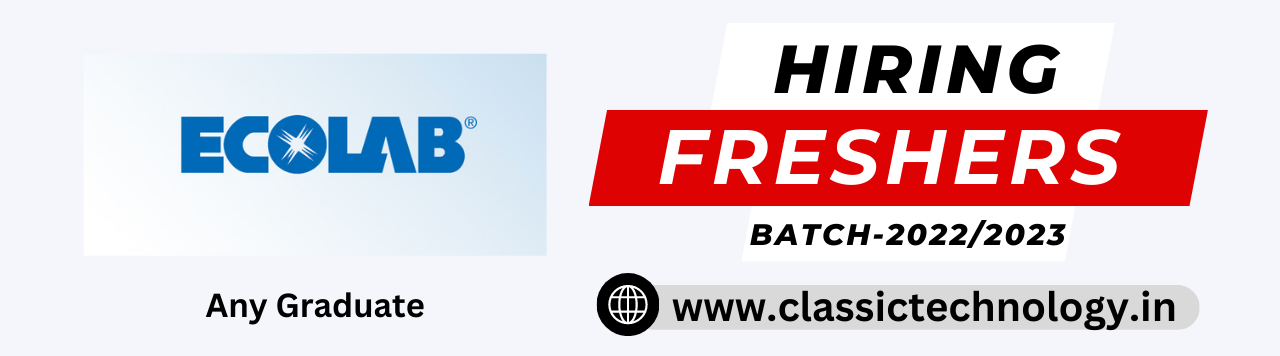 Ecolab Off Campus Drive 2023 | Trainee | Any Graduate | Apply now ...