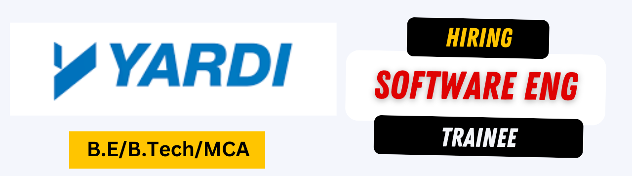 Yardi Software Off Campus Drive 2023 | Software Engineer Trainee ...